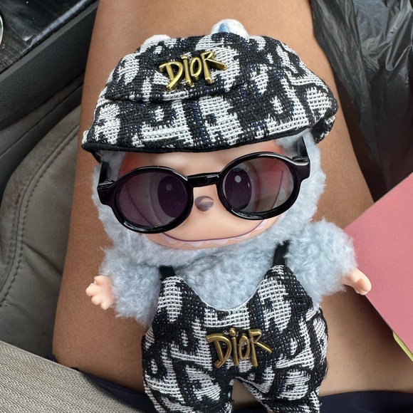 POP MART | Accessories | Labubu Dior Black And Gray Fashion Doll ...